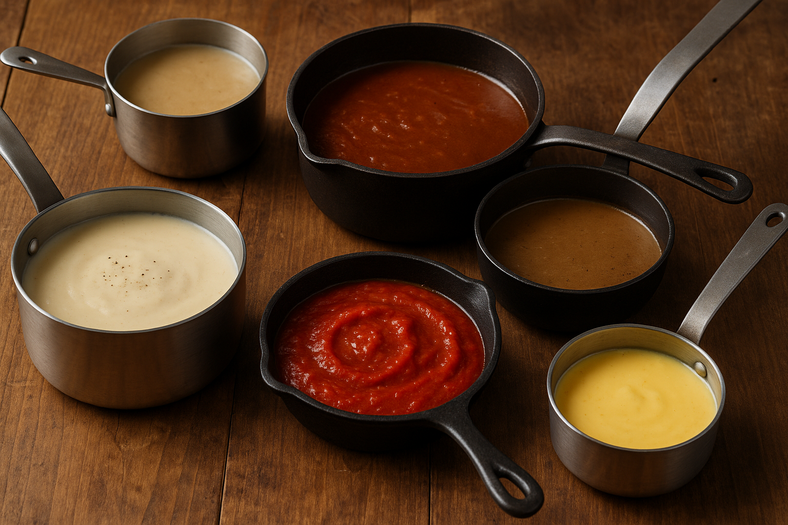 Las cinco salsas madre clásicas - Guia de Cocina Facil